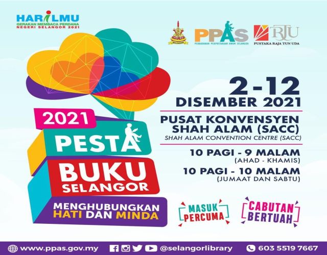 Jom ke Pesta Buku Selangor hingga 12 Disember