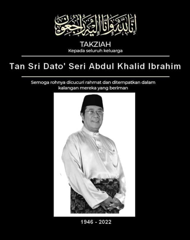 Khalid Ibrahim meninggal dunia, disemadikan di Makam Di Raja Shah Alam