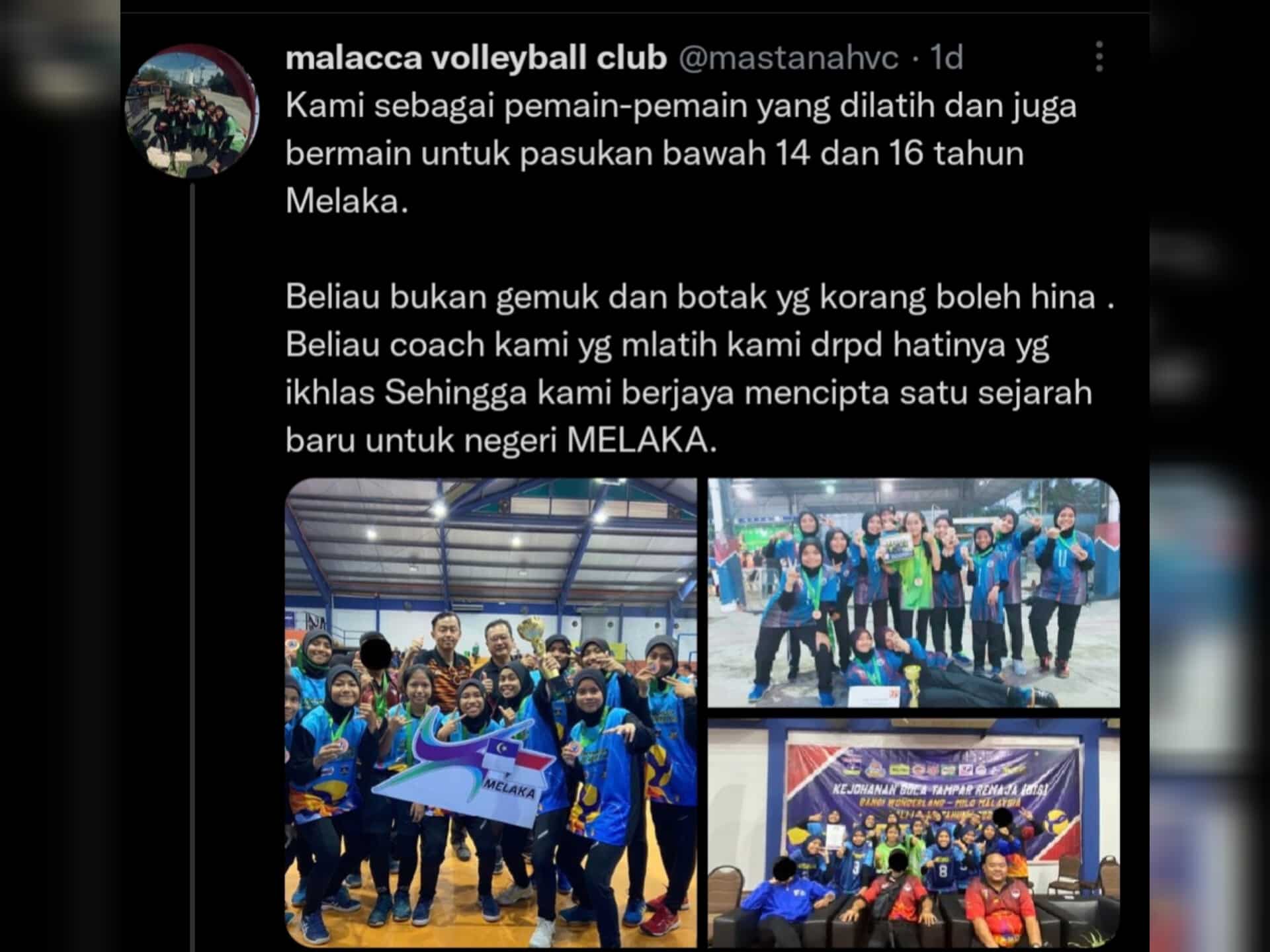 'Beliau bukan gemuk dan botak yang boleh dihina', pemain kelab bola ...