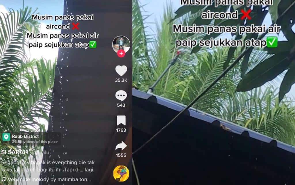 Nak pasang aircond mahal, lelaki kreatif buat sistem sembur air atas ...